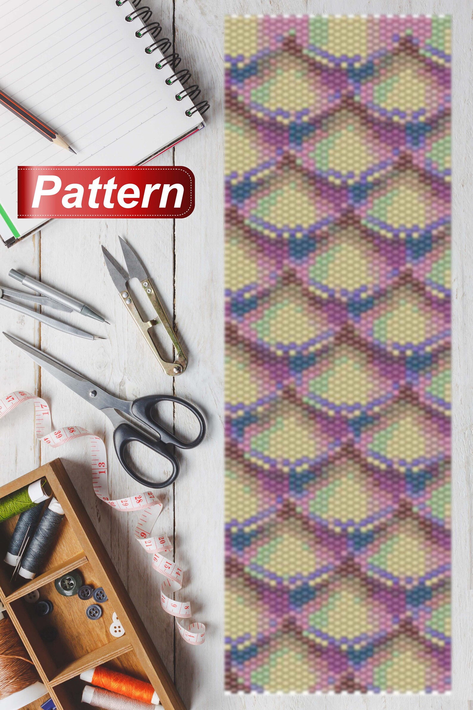 Mermaid Bead Pattern Tropical Sea Ocean Mermaid Skales Tail Peyote ...