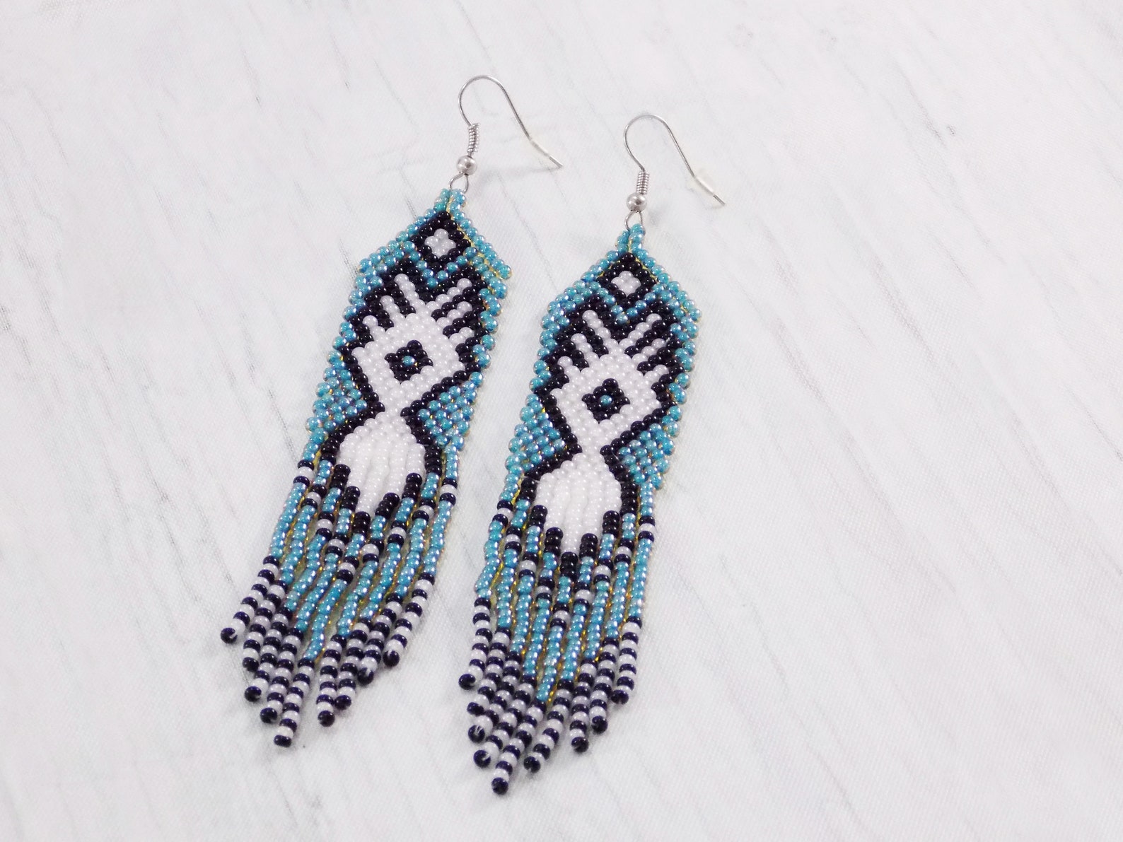 Shoulder Dusters Large Ethnic Earring African Bead Earring | Etsy