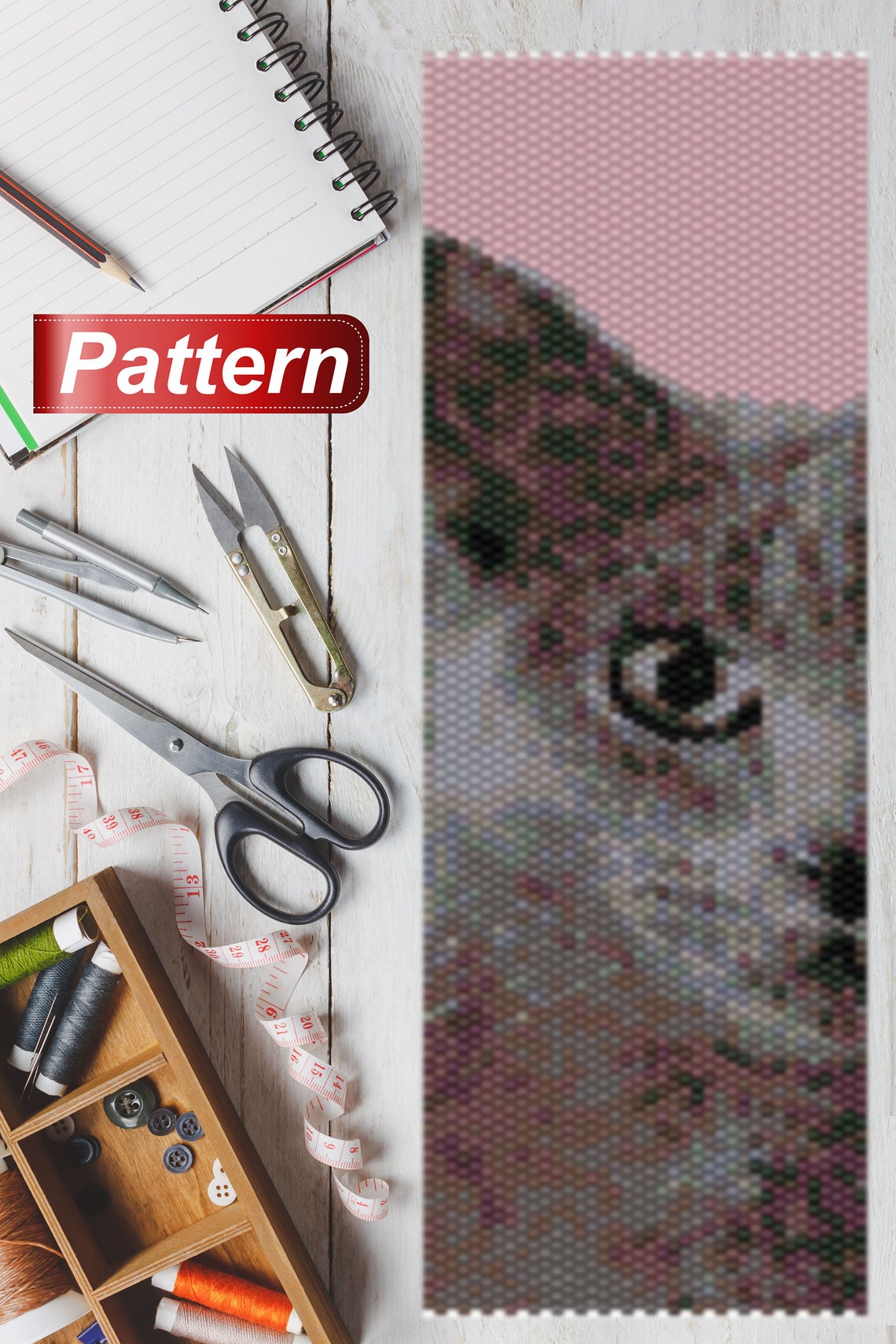 Cat Cuff Pattern Bracelet Beaded Peyote Jewelry Tutorial Make - Etsy