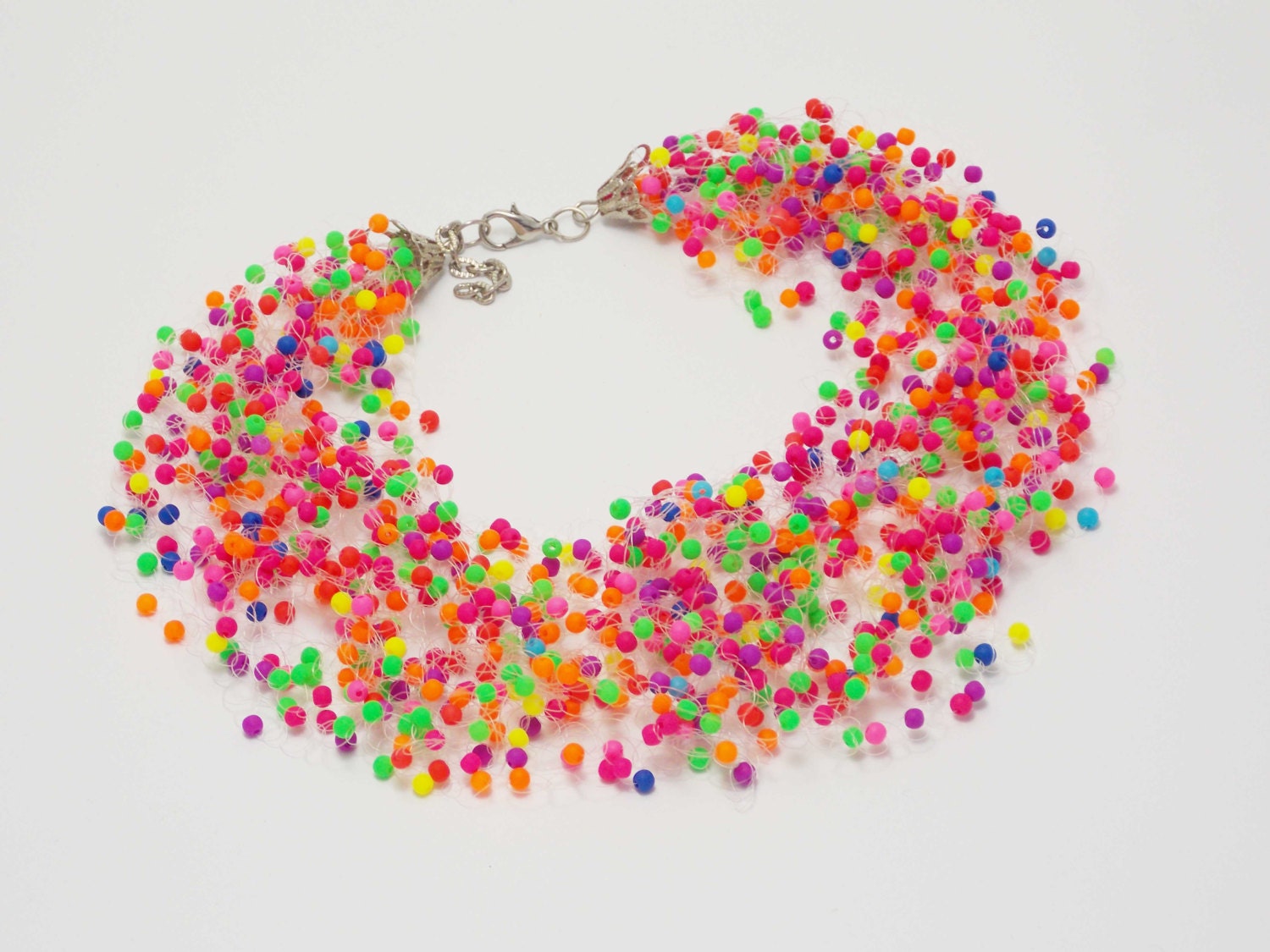 Neon Jewelry Neon Necklace Hawaii Jewelry Colorful Necklace | Etsy