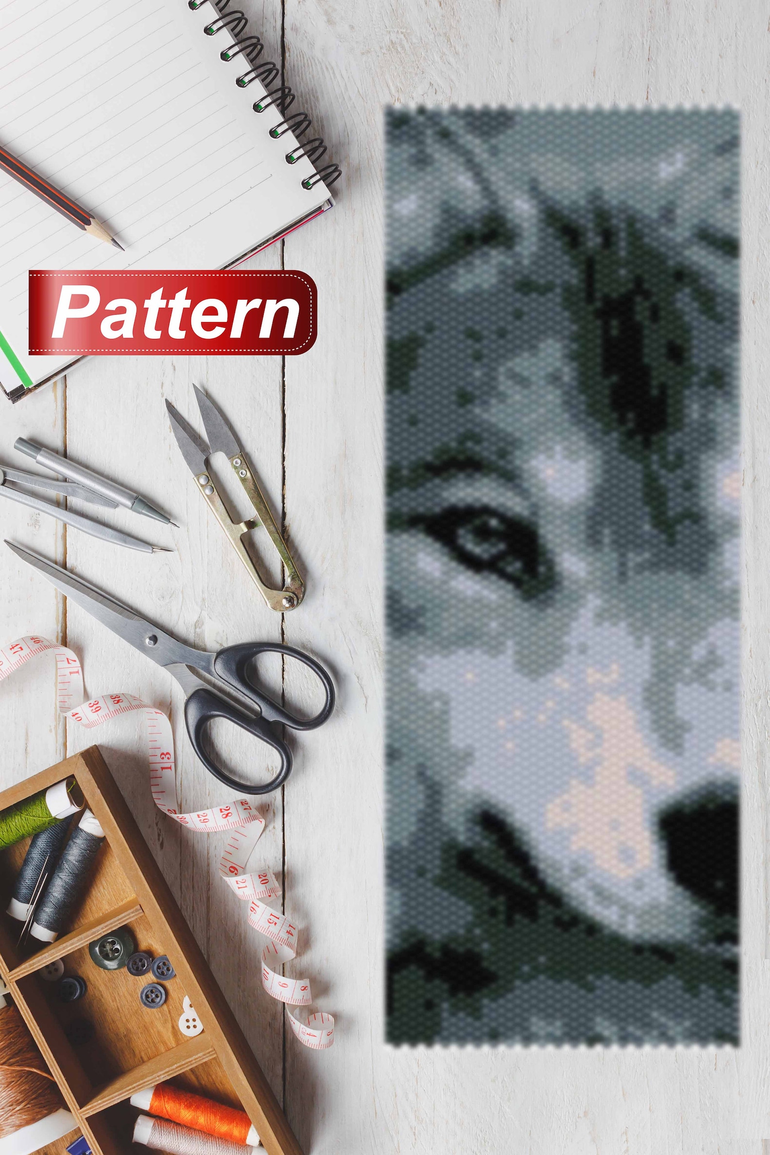 Wolf Peyote Pattern Bead Patterns Wolf Pattern Native Beadwork - Etsy