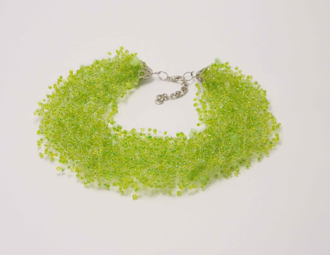 Lime Green Necklaces Green Wedding Spring Original Necklace - Etsy