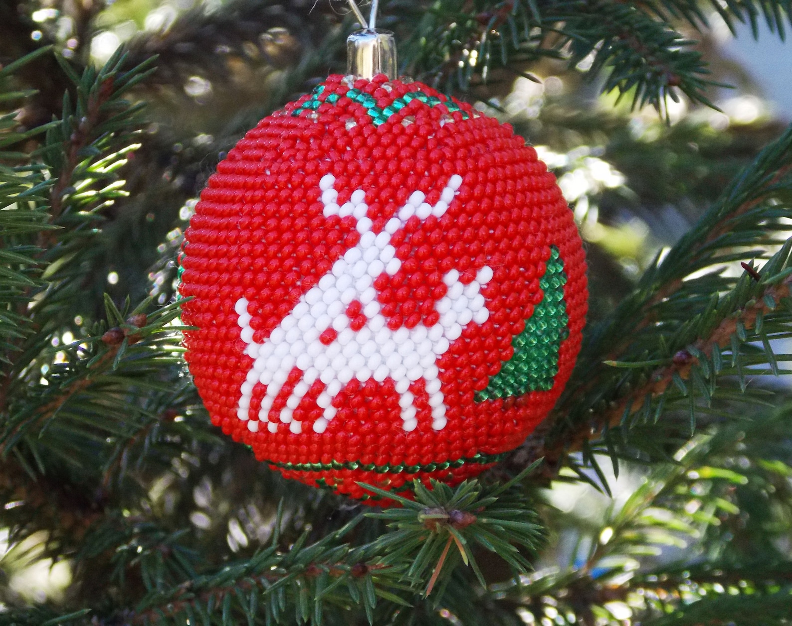 Beaded Christmas Ornament Patterns Bead Crochet Pattern Ball - Etsy