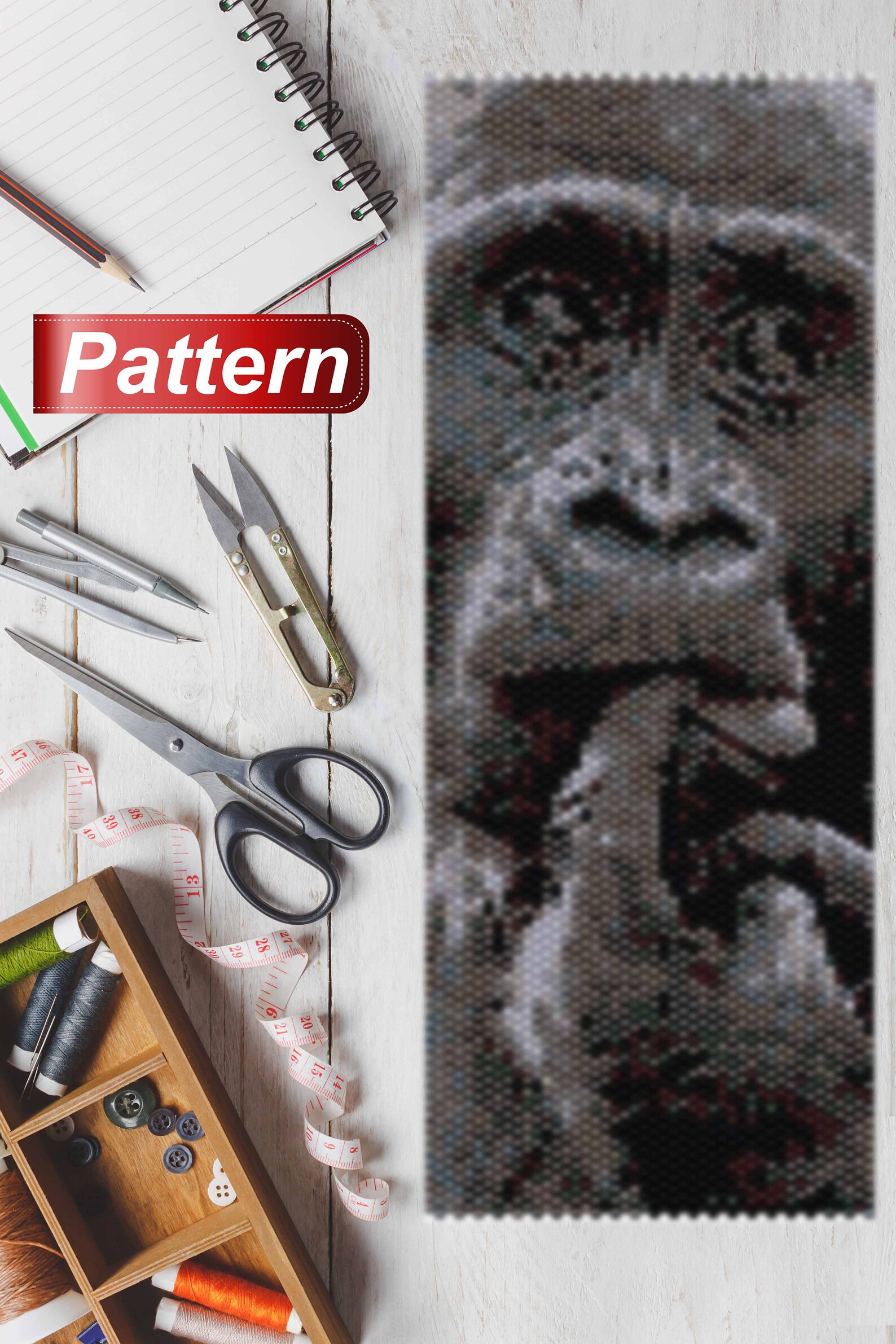Bead Pattern Monkey Pattern Even Count Peyote Delica Bead Pattern ...
