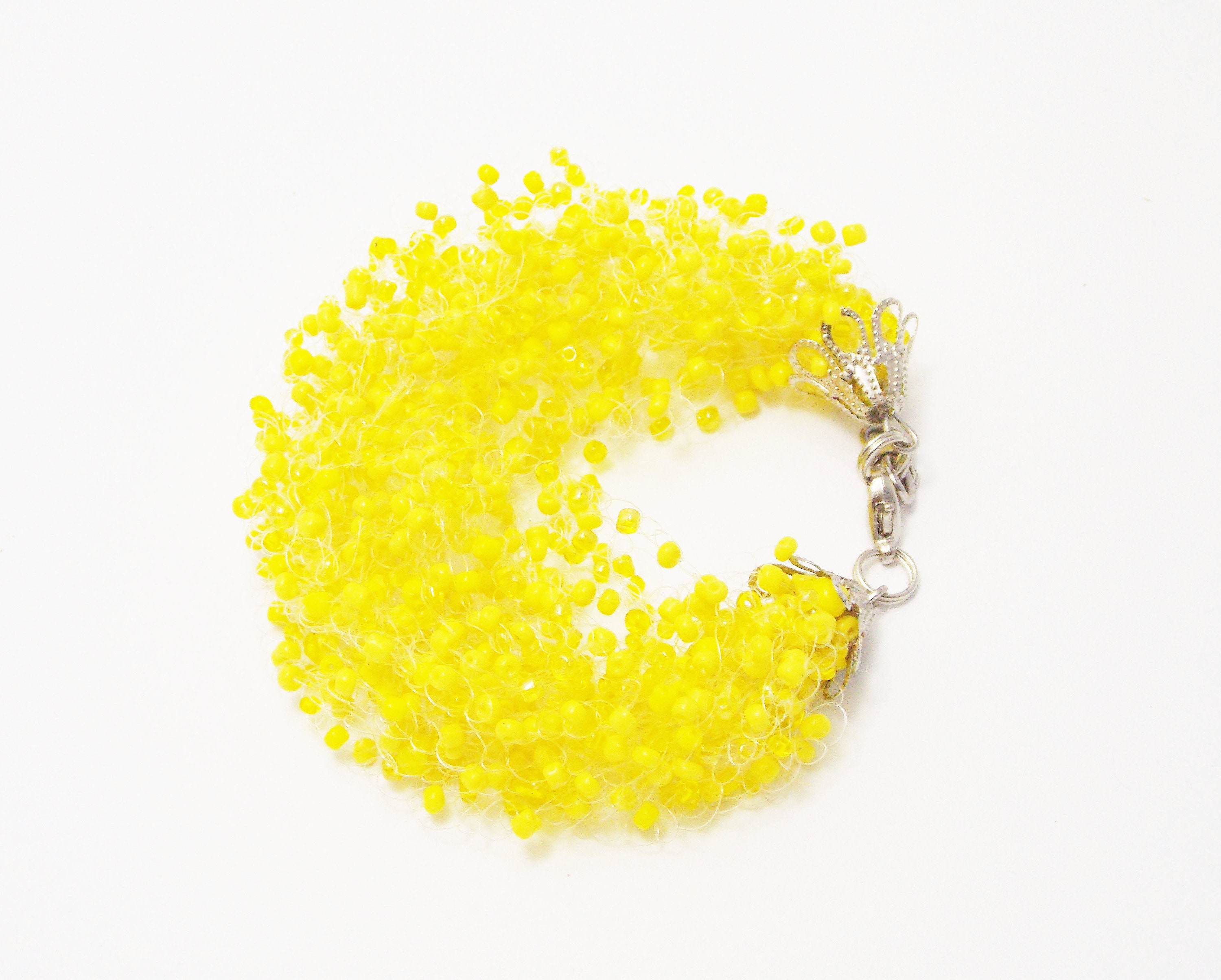 Bold Bright Sunny Yellow Bracelets for Women Gift Ideas Stretch ...