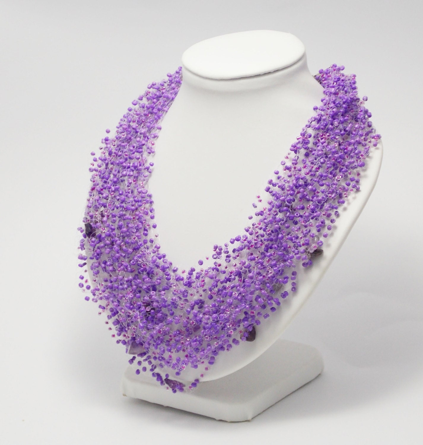 Purple Wedding Statement Necklace Designs Amethyst Necklace for Women ...