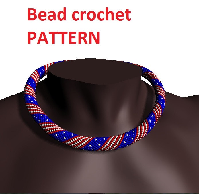 Bead Crochet Rope Pattern Beaded Necklace Tutorial American - Etsy