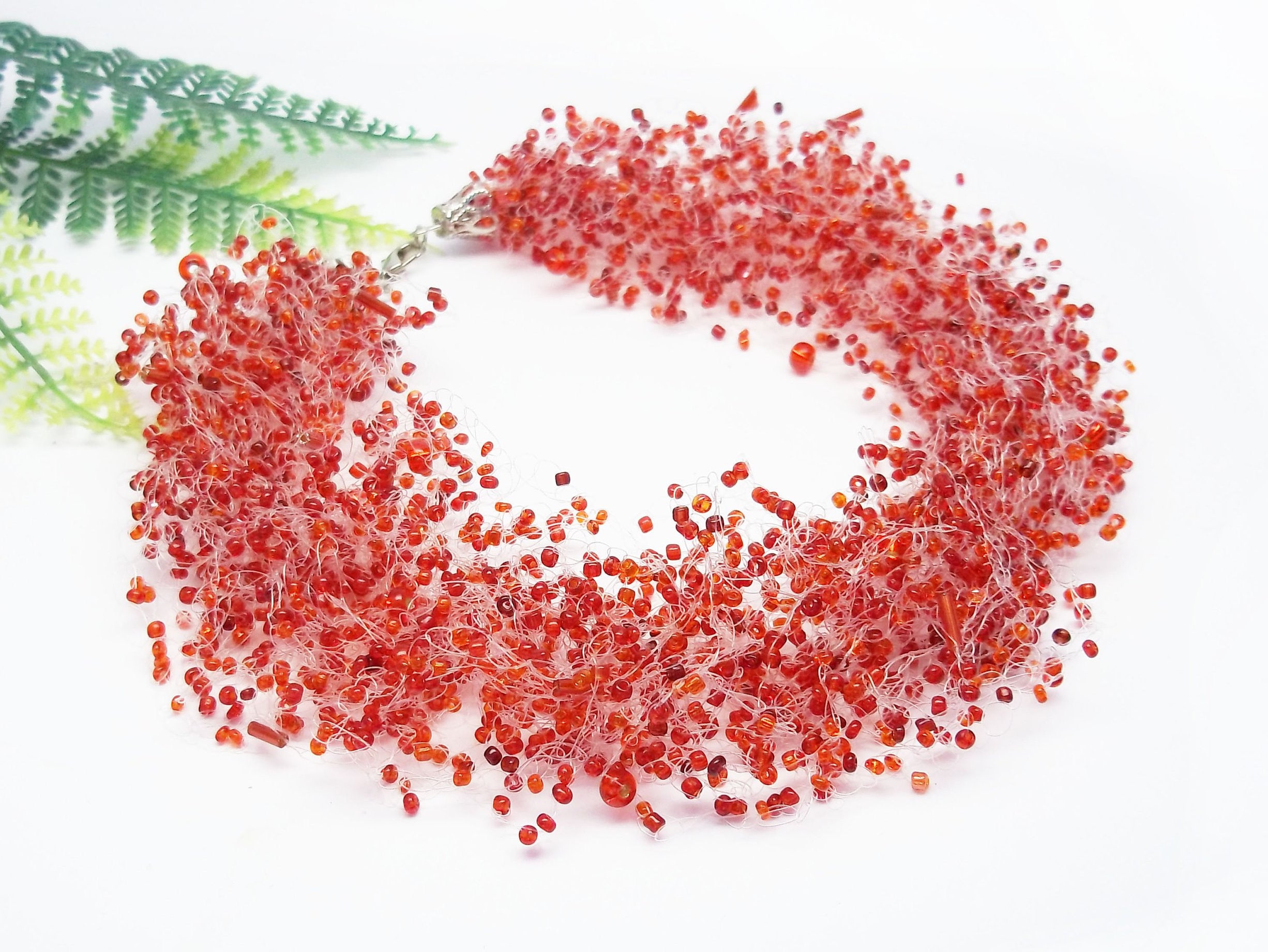 Red bracelet for women red jewelry multi strand bracelet red | Etsy