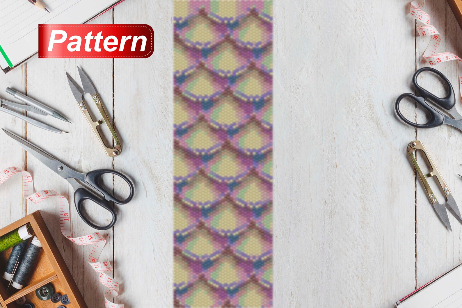 Mermaid Bead Pattern Tropical Sea Ocean Mermaid Skales Tail Peyote ...