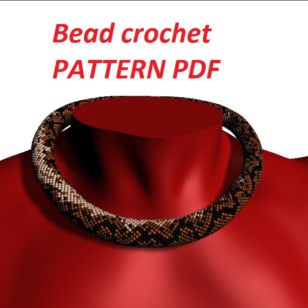 Bead Crochet Snake Pattern Python Necklace Tutorials Animal Skin ...