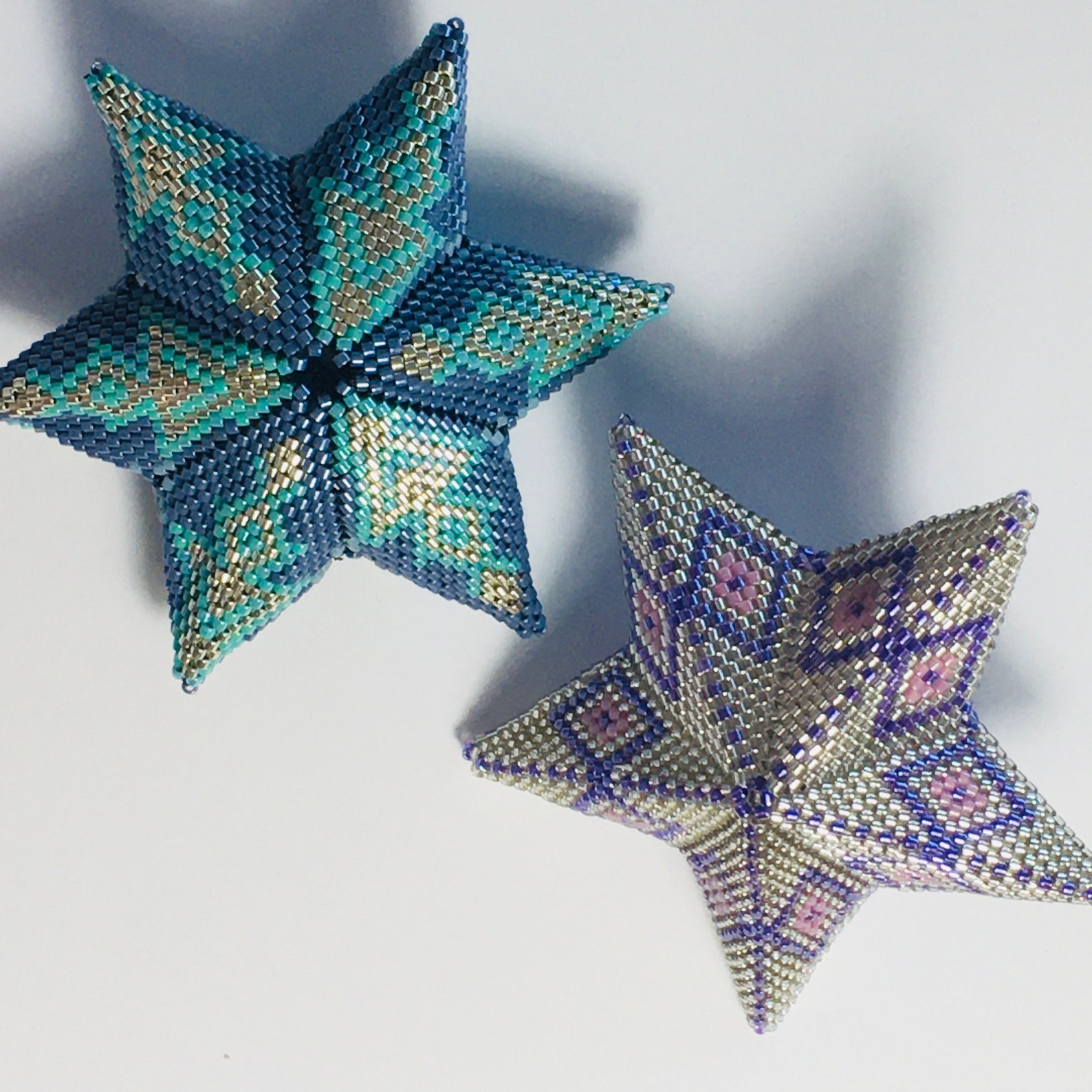 3D Beaded Star Tutorials 3 Tutorials 2 Five Pointer Stars - Etsy