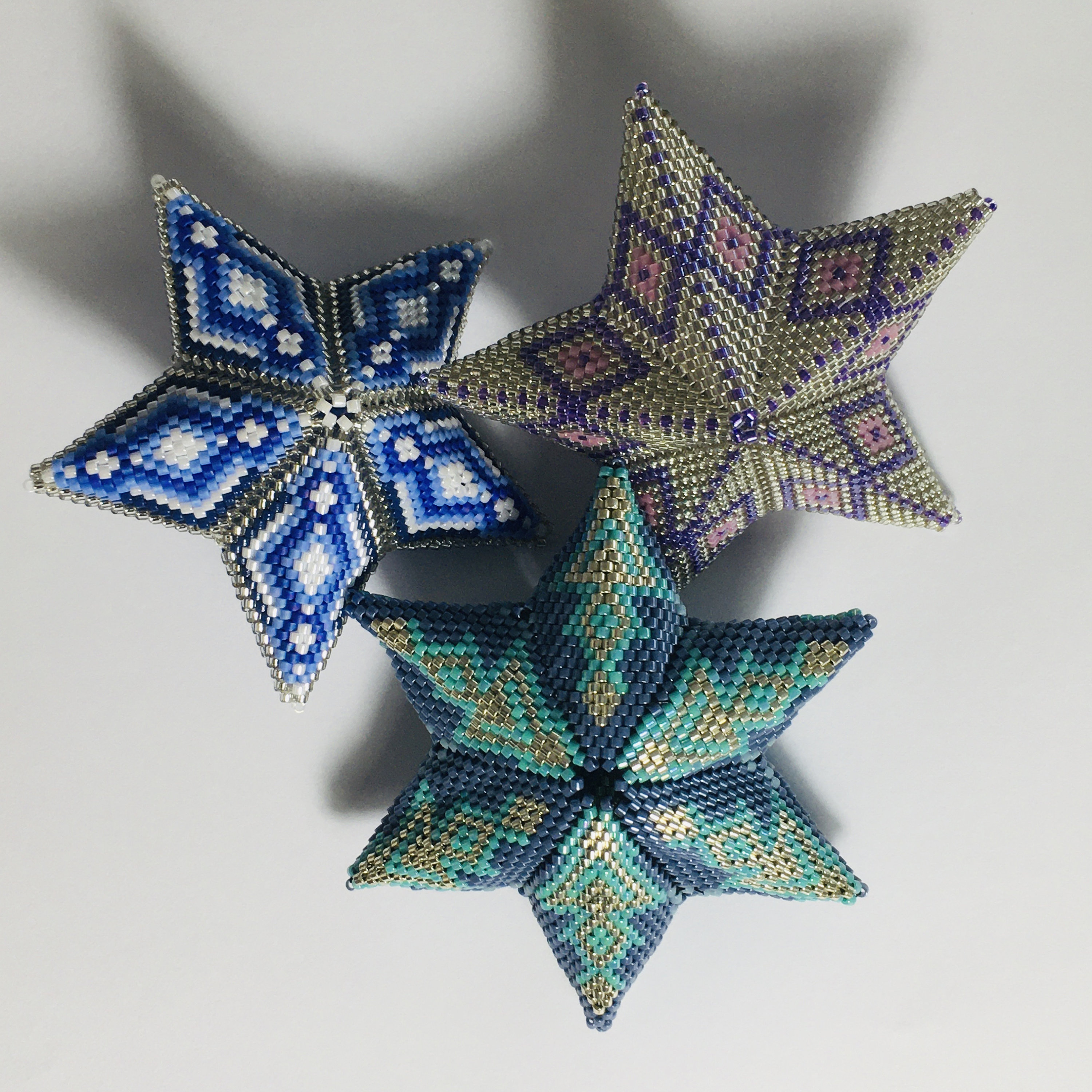 3D Beaded Star Tutorials 3 Tutorials 2 Five Pointer Stars 1 Six Pointer ...