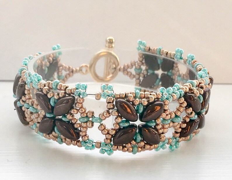 Irisduo Bracelet Tutorial - Beading Pattern - Pebble Beach - Etsy