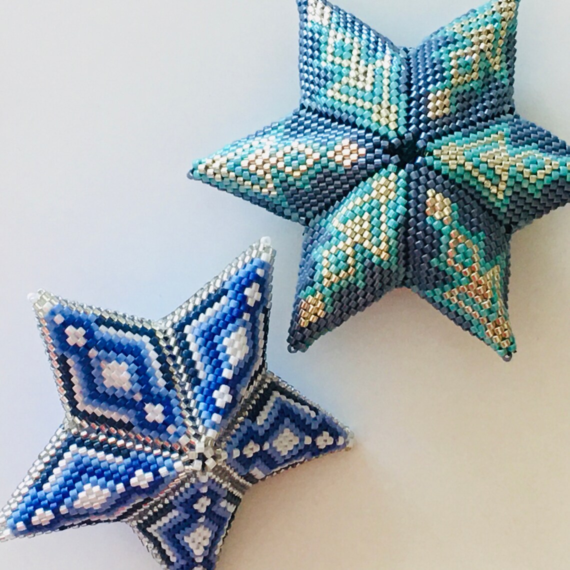 3D BEADED STARS - TWO Tutorials - Including Word Charts - One 6 Pointer ...