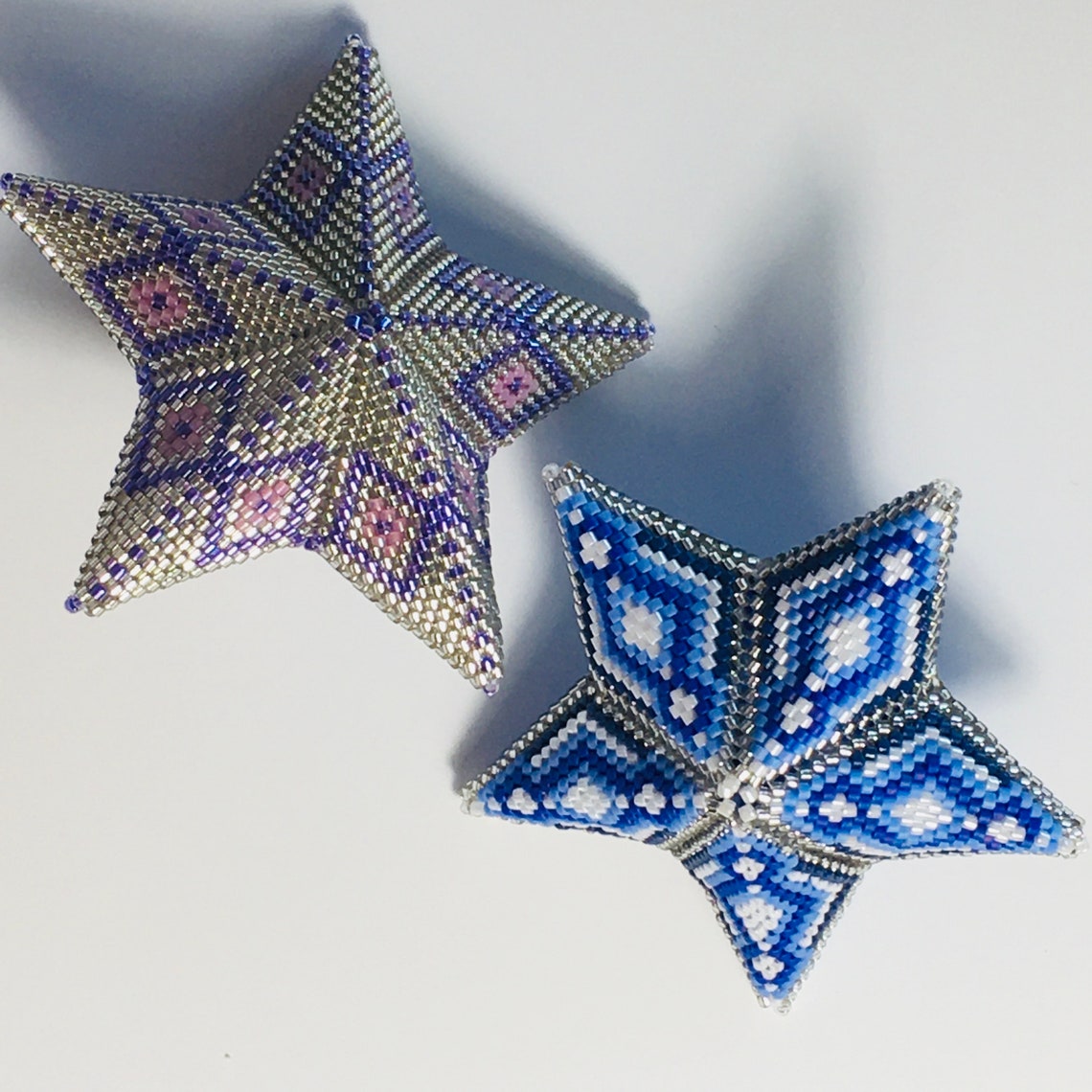 3D Beaded Star Tutorials - 3 Tutorials - 2 Five Pointer Stars - 1 Six ...