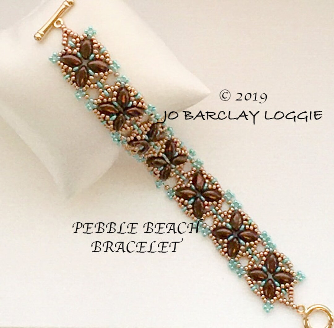 Irisduo Bracelet Tutorial Beading Pattern Pebble Beach - Etsy