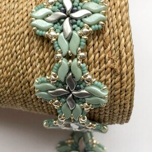 Storm Duo Cuff Bracelet Tutorial - Beading Pattern - TEMPESTAS - Etsy