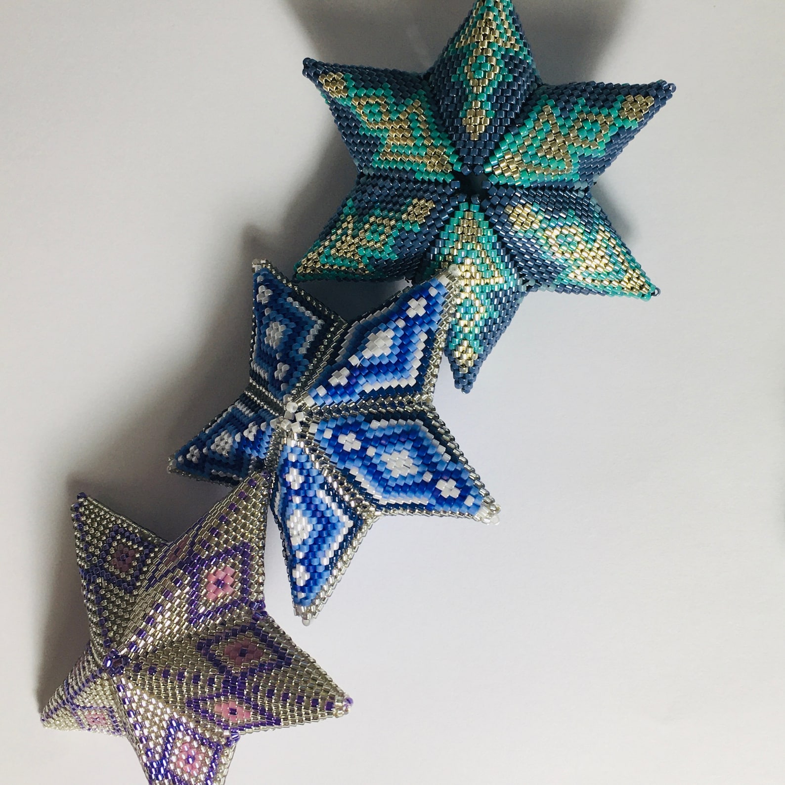 3D Beaded Star Tutorials 3 Tutorials 2 Five Pointer Stars 1 Six Pointer ...