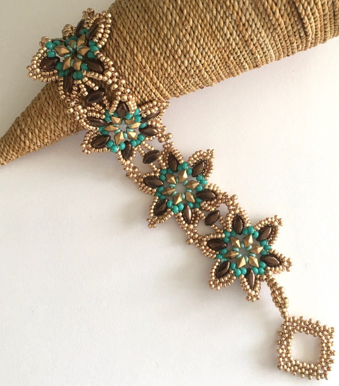 Irisduo and Mini Diamonduo Cuff Bracelet Tutorial Beading Pattern ...