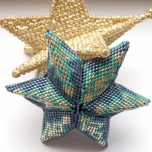 3D Beaded Star Tutorials - 3 Tutorials - 2 Five Pointer Stars - 1 Six Pointer Star - Christmas ...