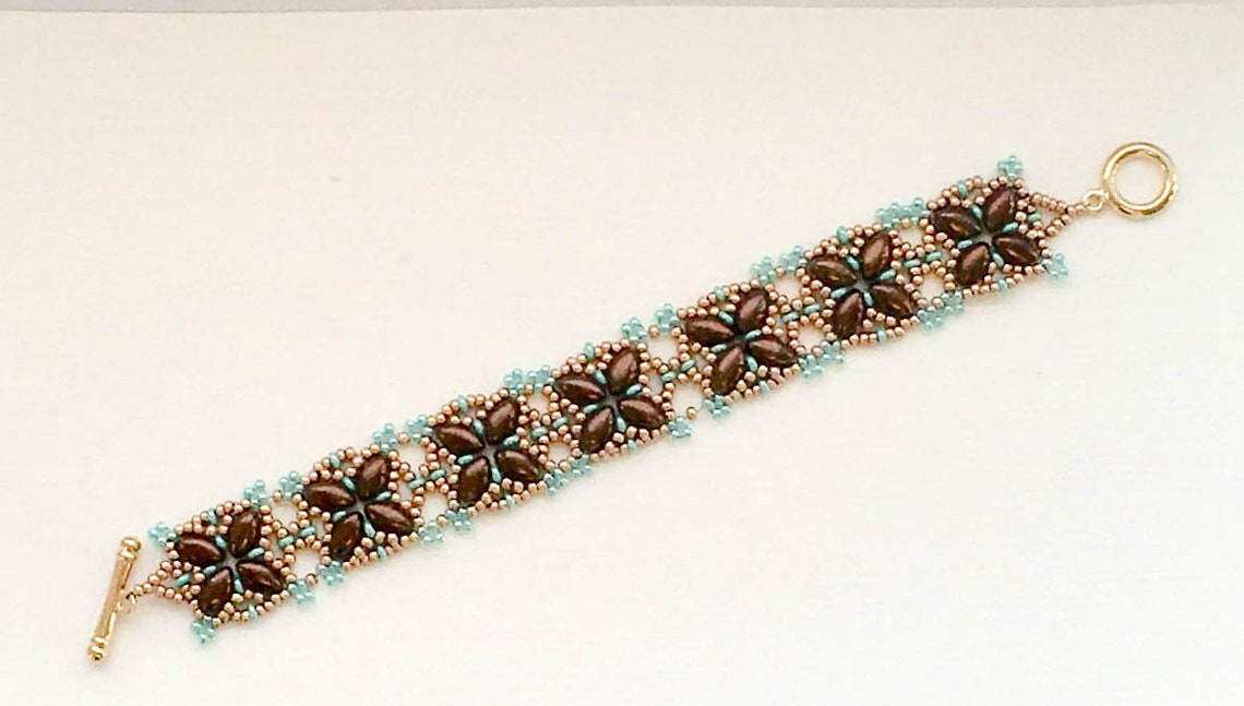 Irisduo Bracelet Tutorial Beading Pattern Pebble Beach - Etsy