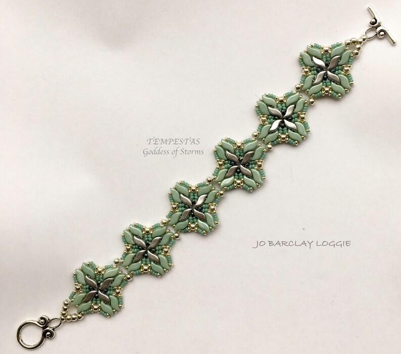 Storm Duo Cuff Bracelet Tutorial Beading Pattern TEMPESTAS - Etsy