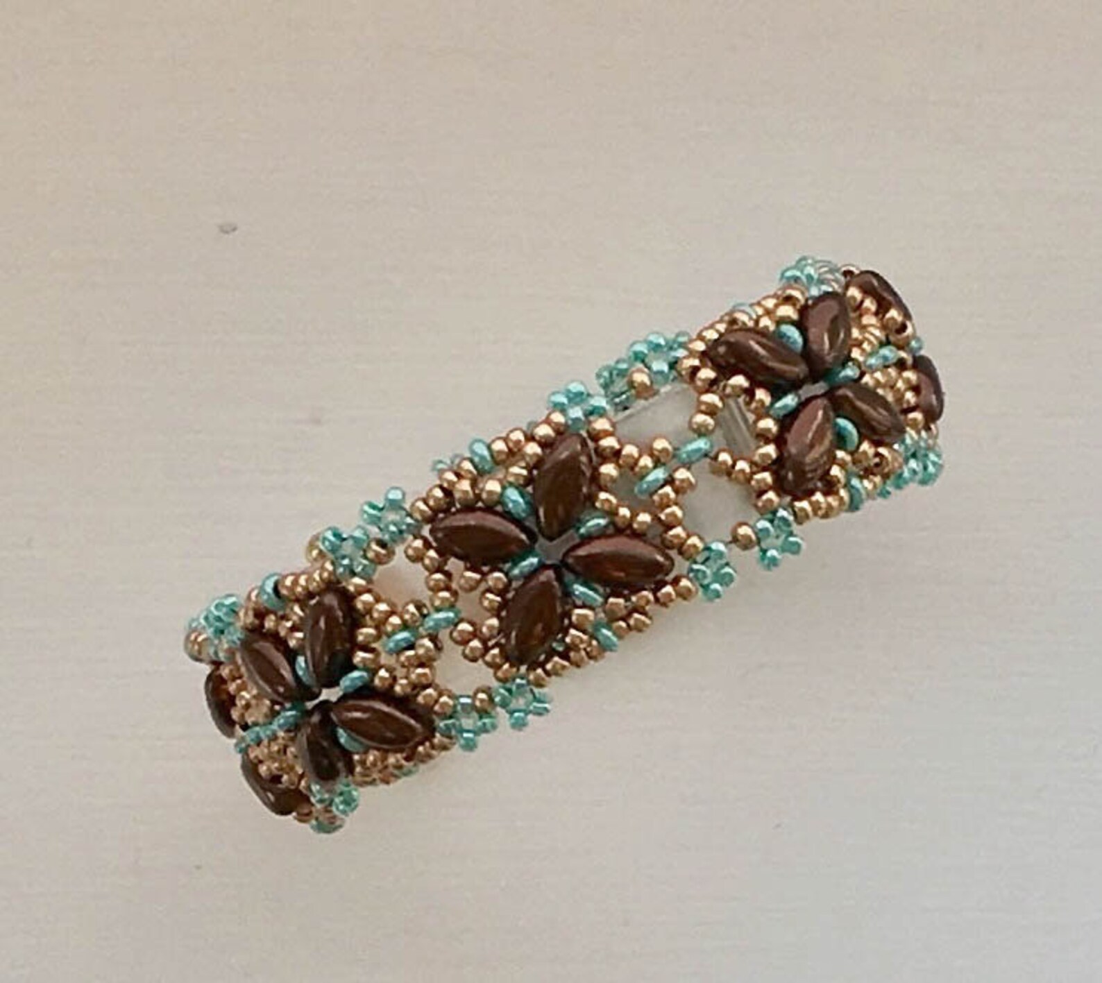 Irisduo Bracelet Tutorial - Beading Pattern - Pebble Beach - Etsy