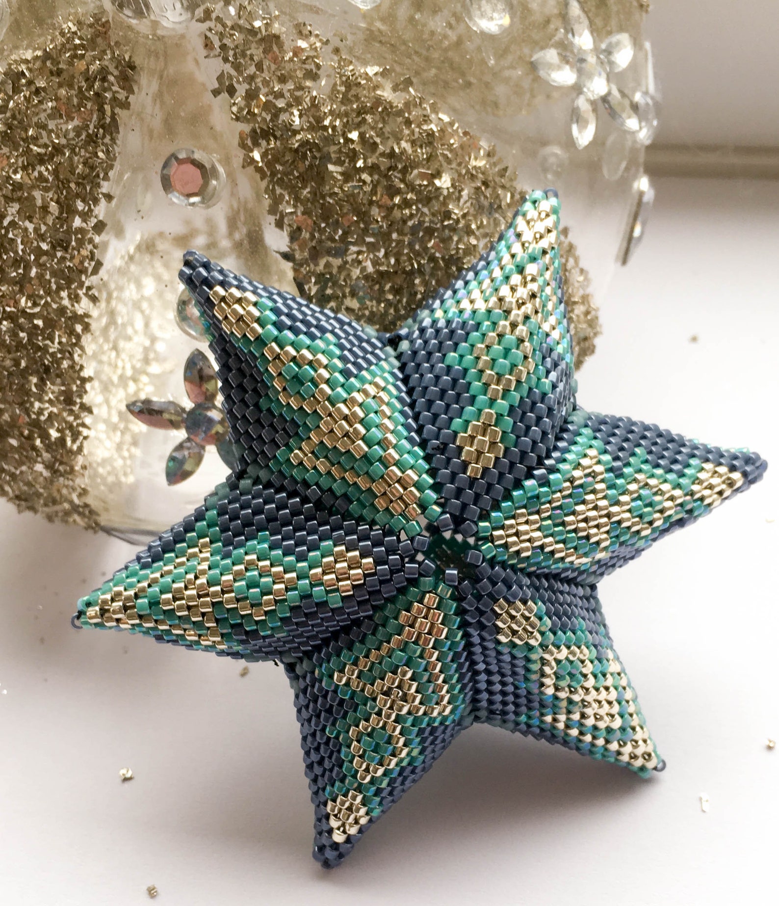 3D BEADED STARS TWO Tutorials Including Word Charts One | Etsy