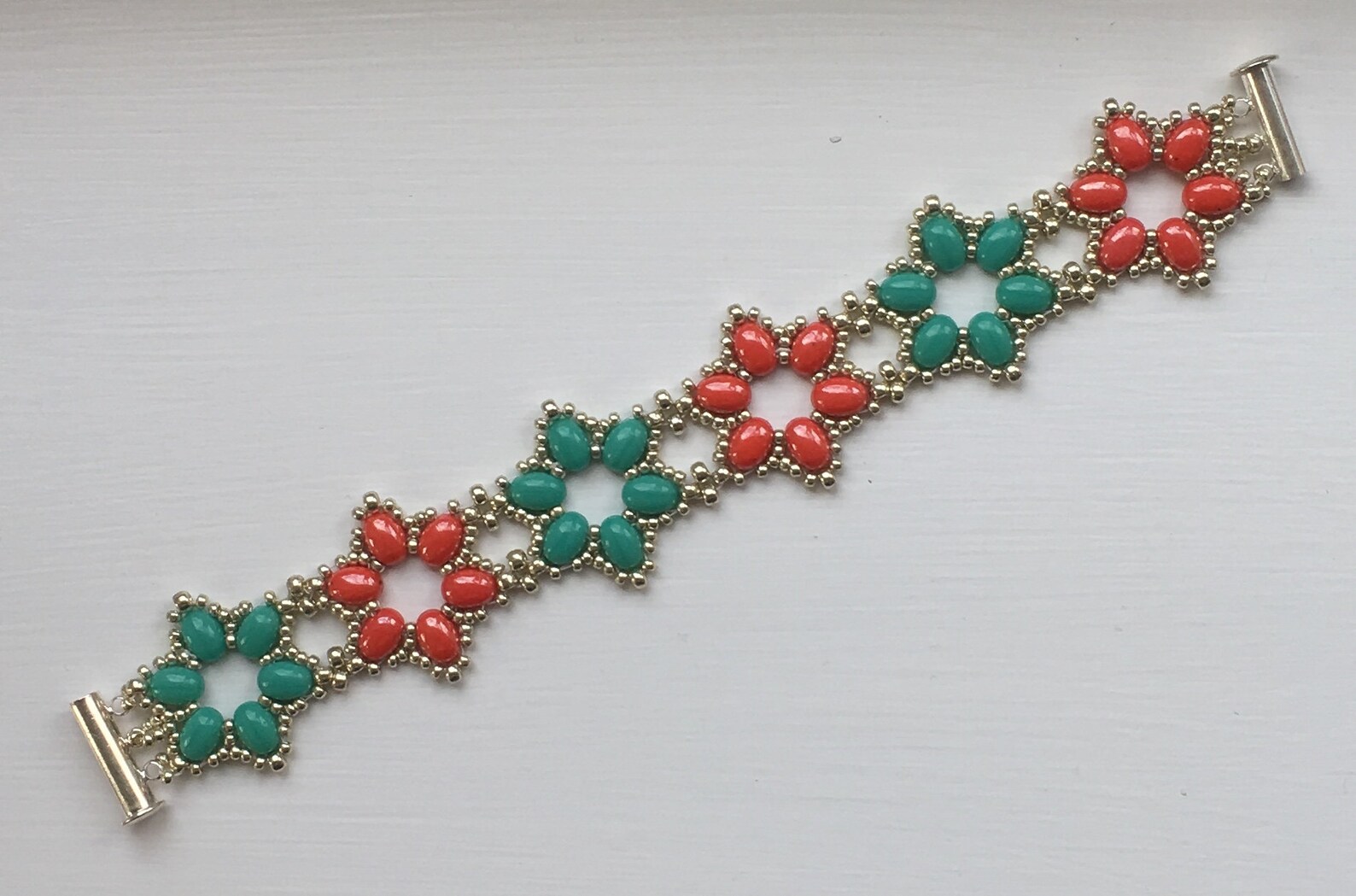 Samos Par Puca Beaded Bracelet Tutorial Beading Pattern - Etsy
