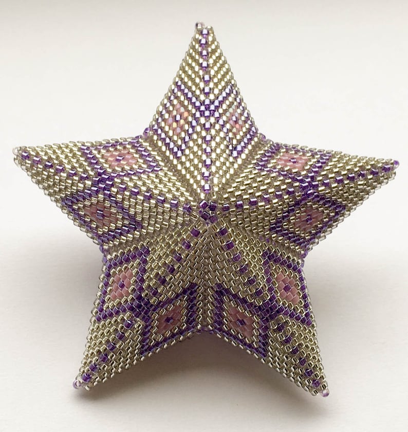 3D Star Peyote Stitch Beading Tutorial Christmas Decoration Bead ...