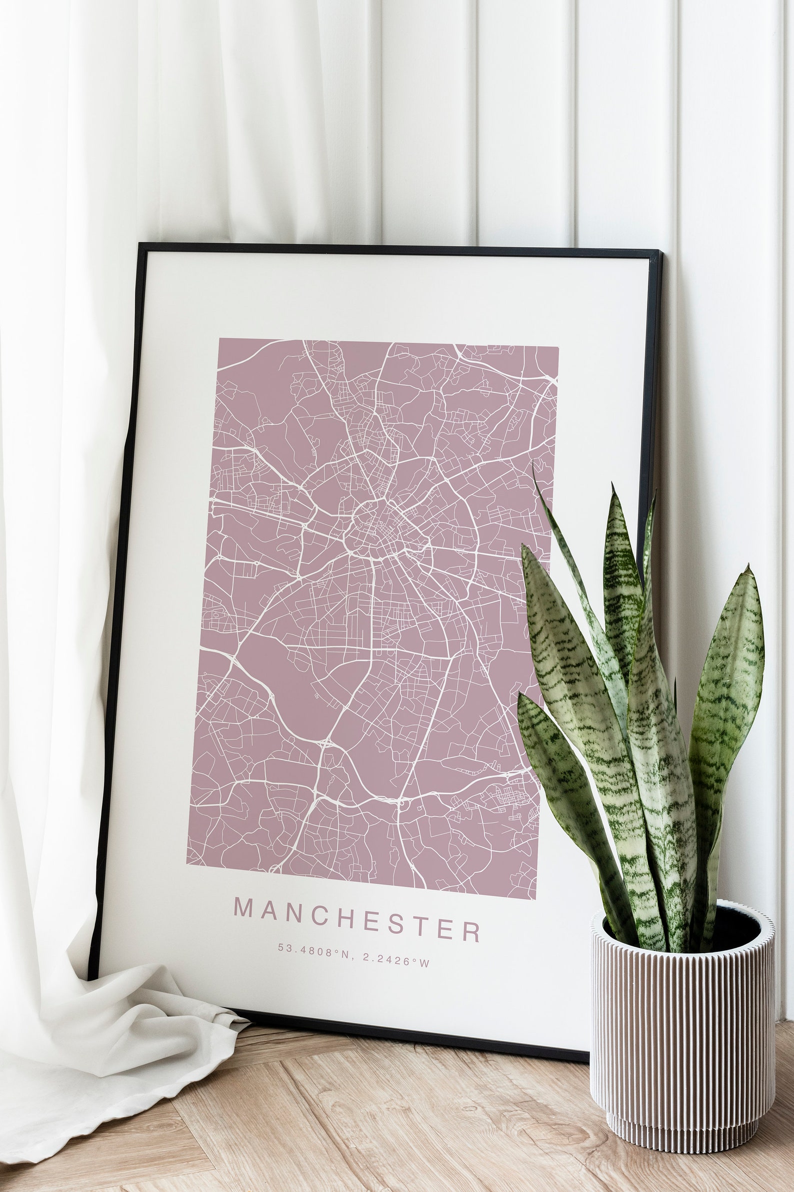 Personalised Manchester City Centre Map Poster Print, Customisable New ...