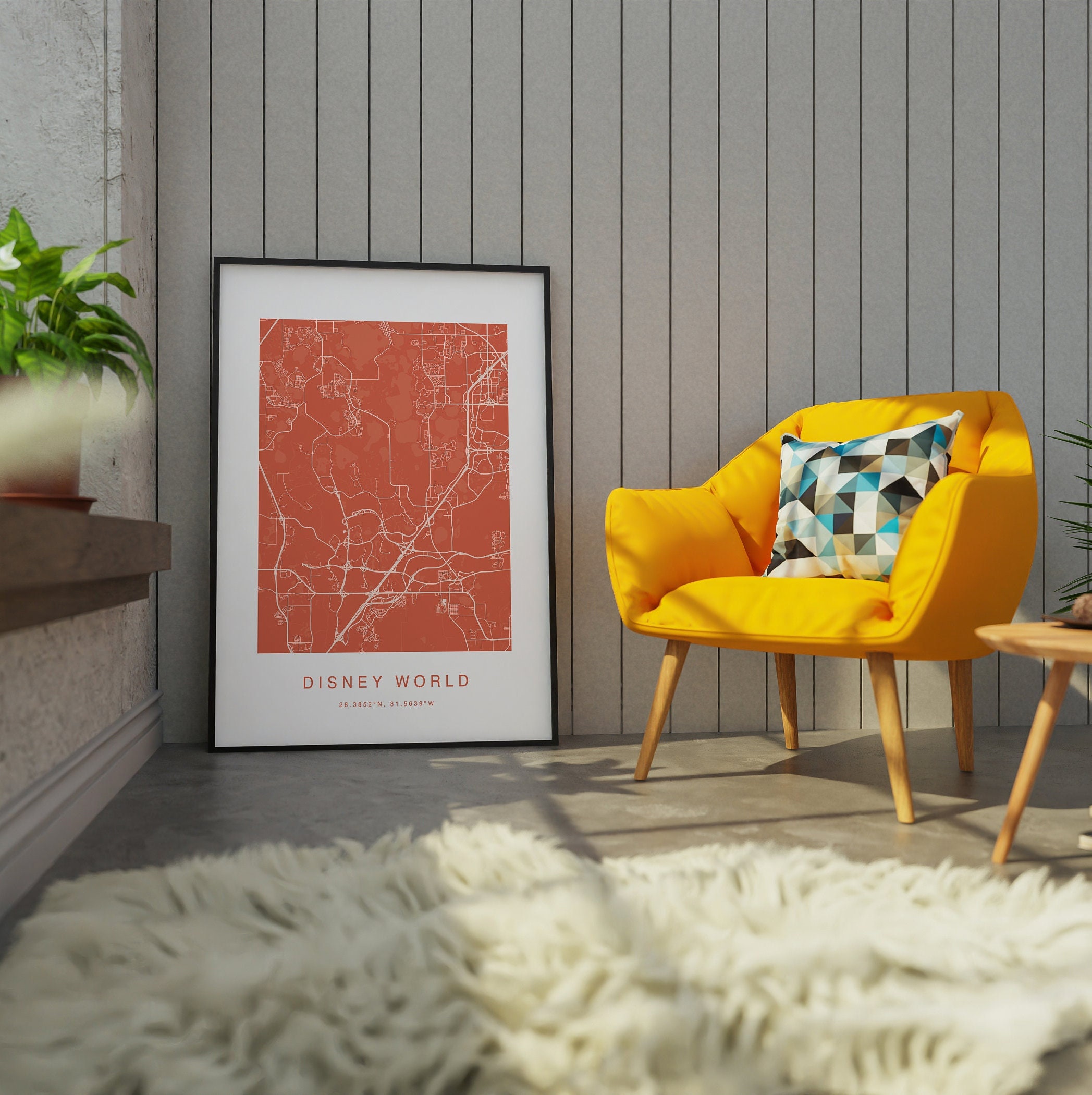 Disney Resort Map Print, Walt Disney World Map Poster Print, Magic ...