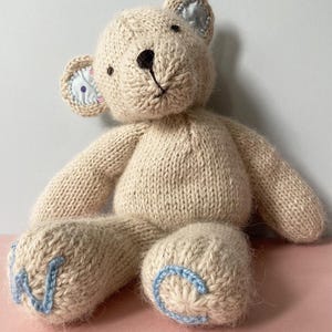 Hand Knitted Teddy Bear - Etsy