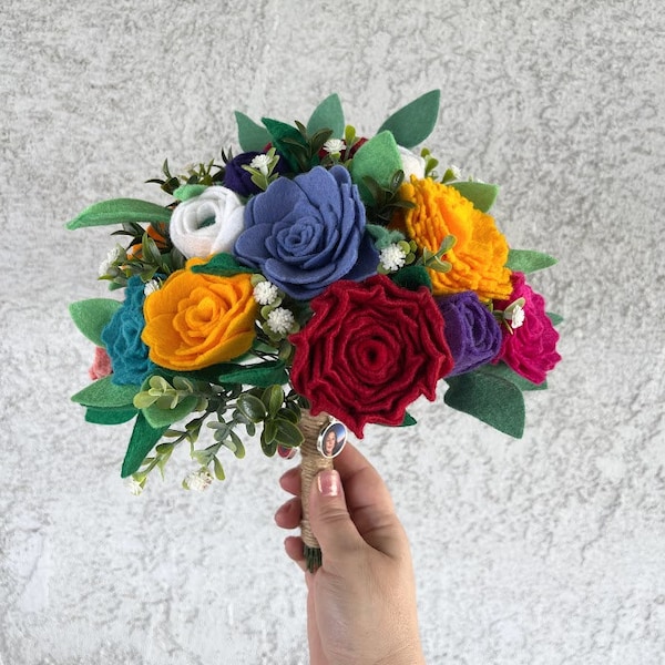 Felt Flower Bouquet - Etsy
