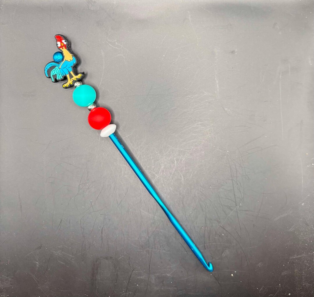 Beaded Crochet Hook Size G Goofy Rooster - Etsy