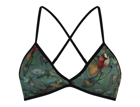 Organic Bra Floral Pattern - Etsy