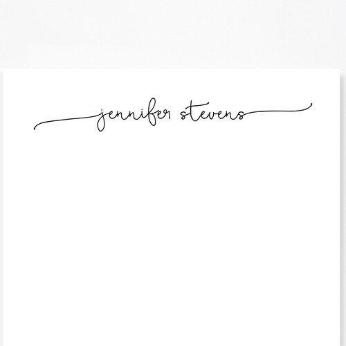 Personalized Script Notepad Simple and Elegant Notepad - Etsy