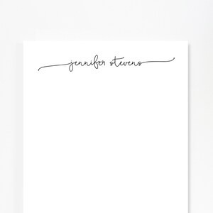 Personalized Script Notepad Simple and Elegant Notepad - Etsy