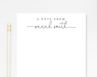 Personalized Script Notepad, Simple and Elegant Notepad, Personalized ...