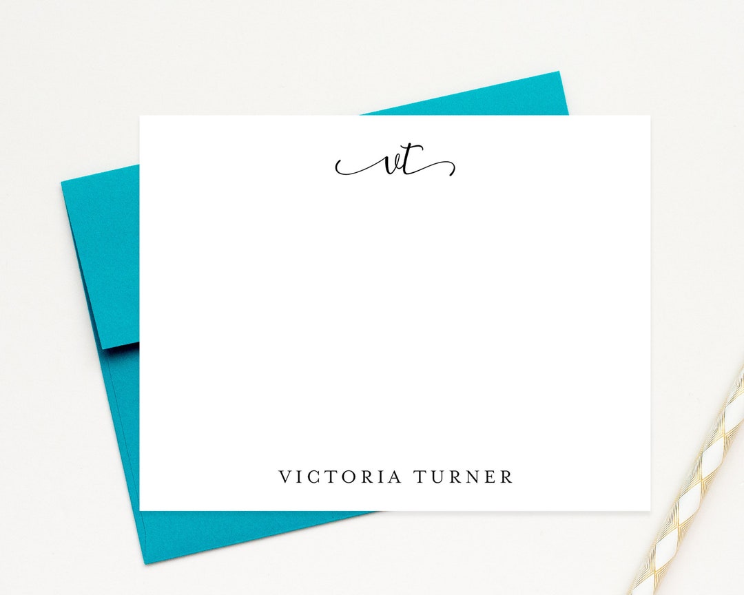 Personalized Monogram Stationery Set, Monogram Stationary, Initials ...