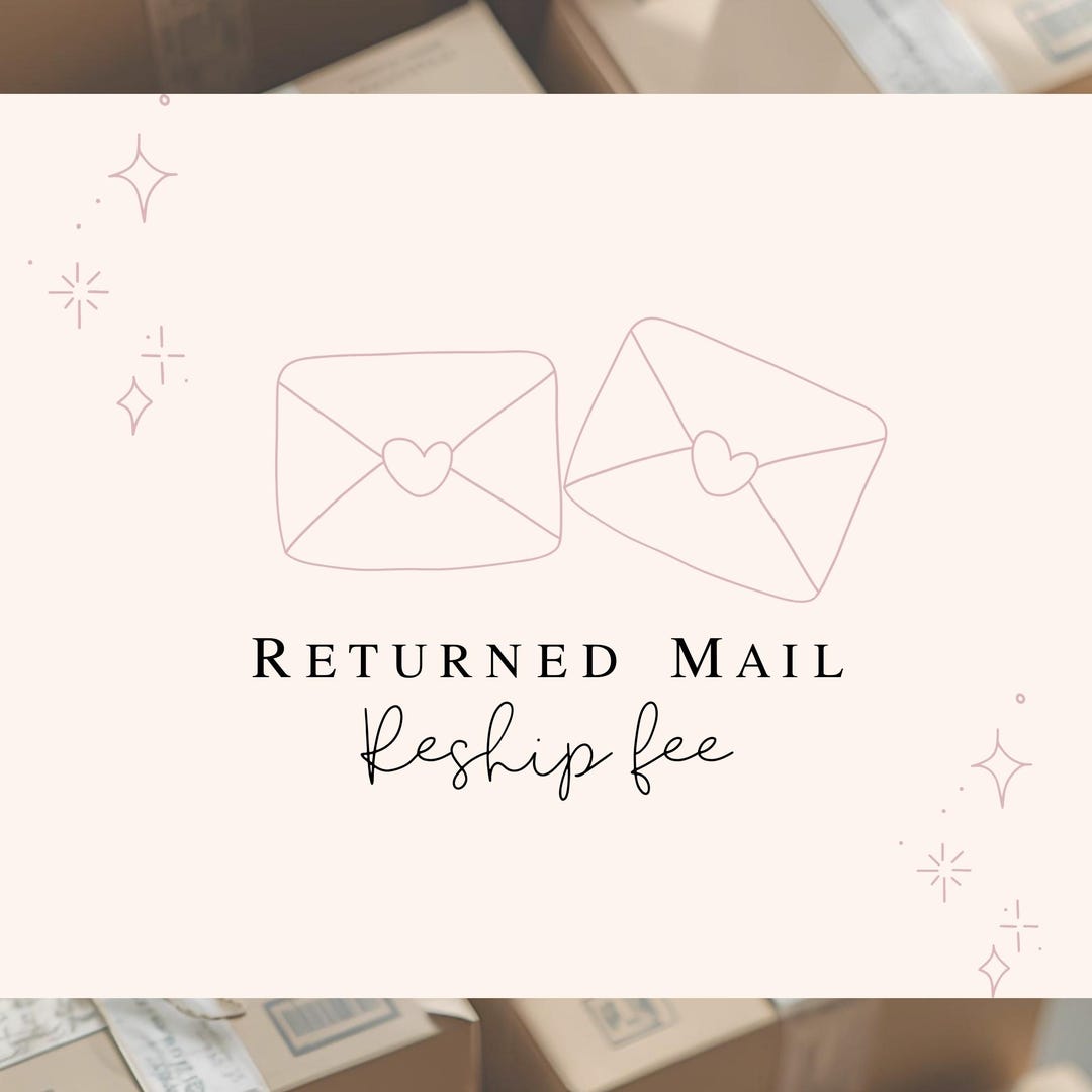 Return Mail - Reship Fee - Etsy