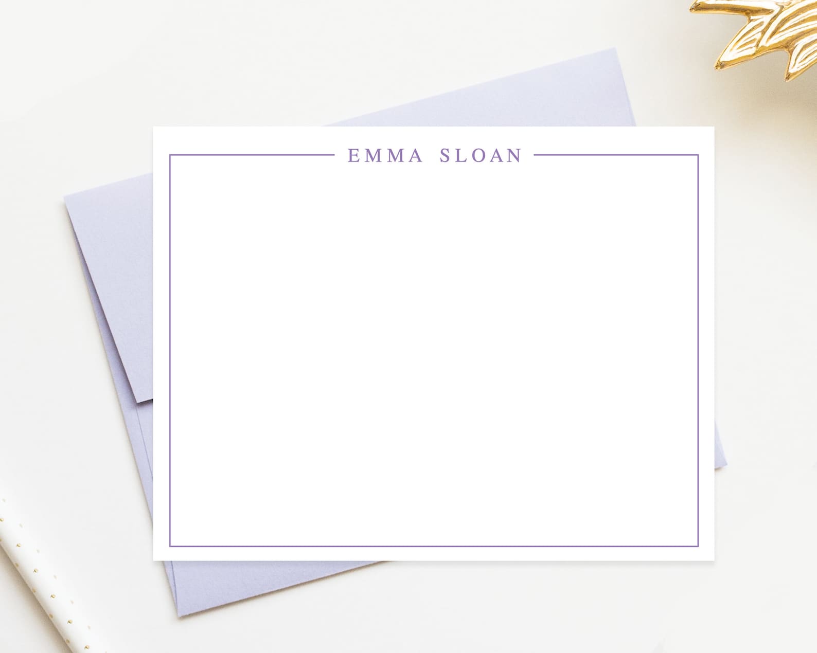 Bordered Modern Personalized Stationery Note Cards Stationary - Etsy