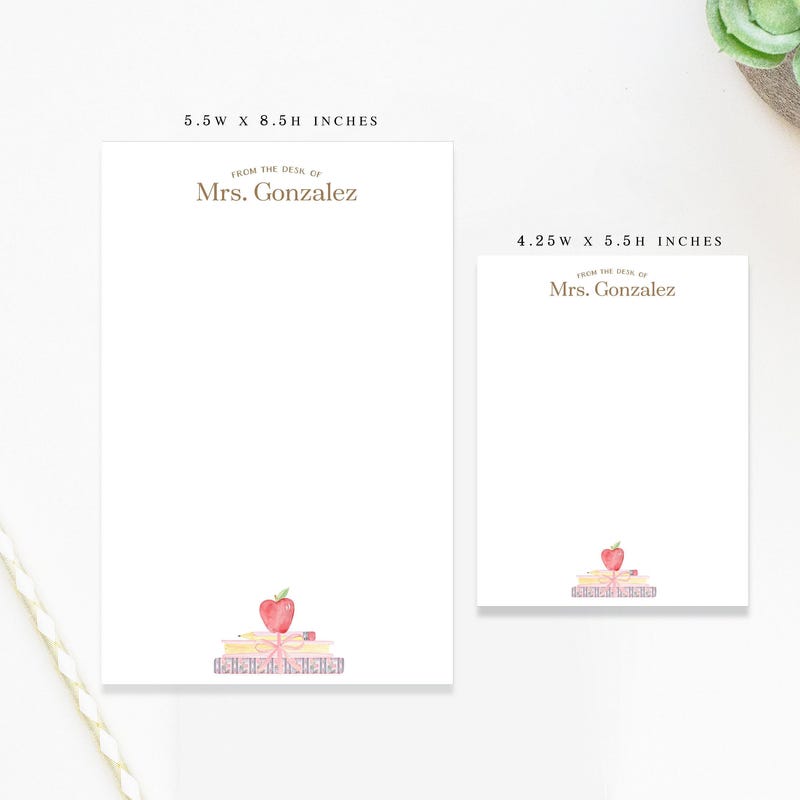 Desk Note Pad Teacher - Etsy