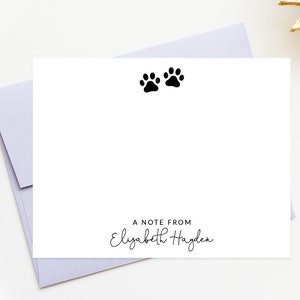 Personalized Paw Print Stationery, A Note From Custom Family Stationary ...