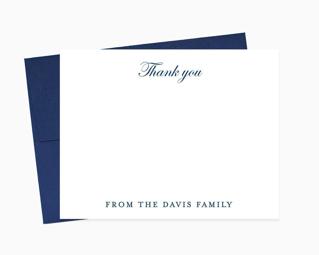 Thank You Personalized Stationery Note Cards With Envelopes ...