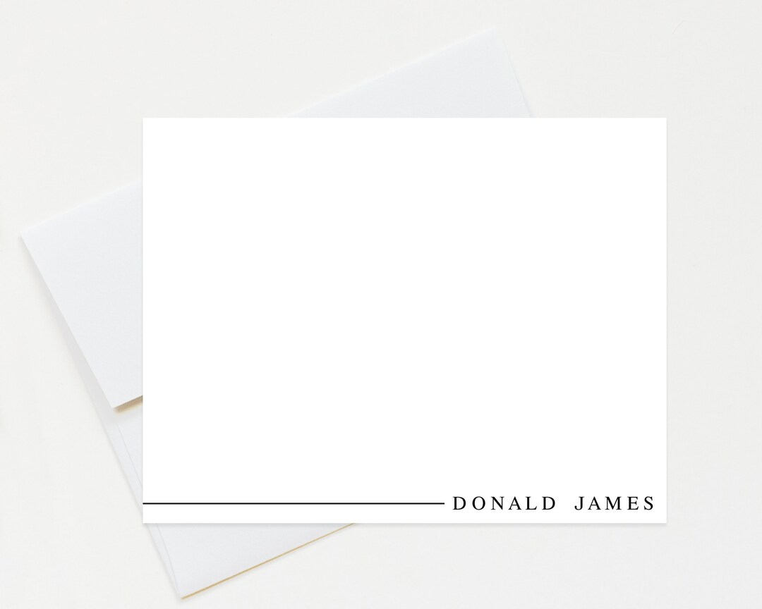 Simple Modern Stationary, Minimal Stationery Notecard for Him or Her ...