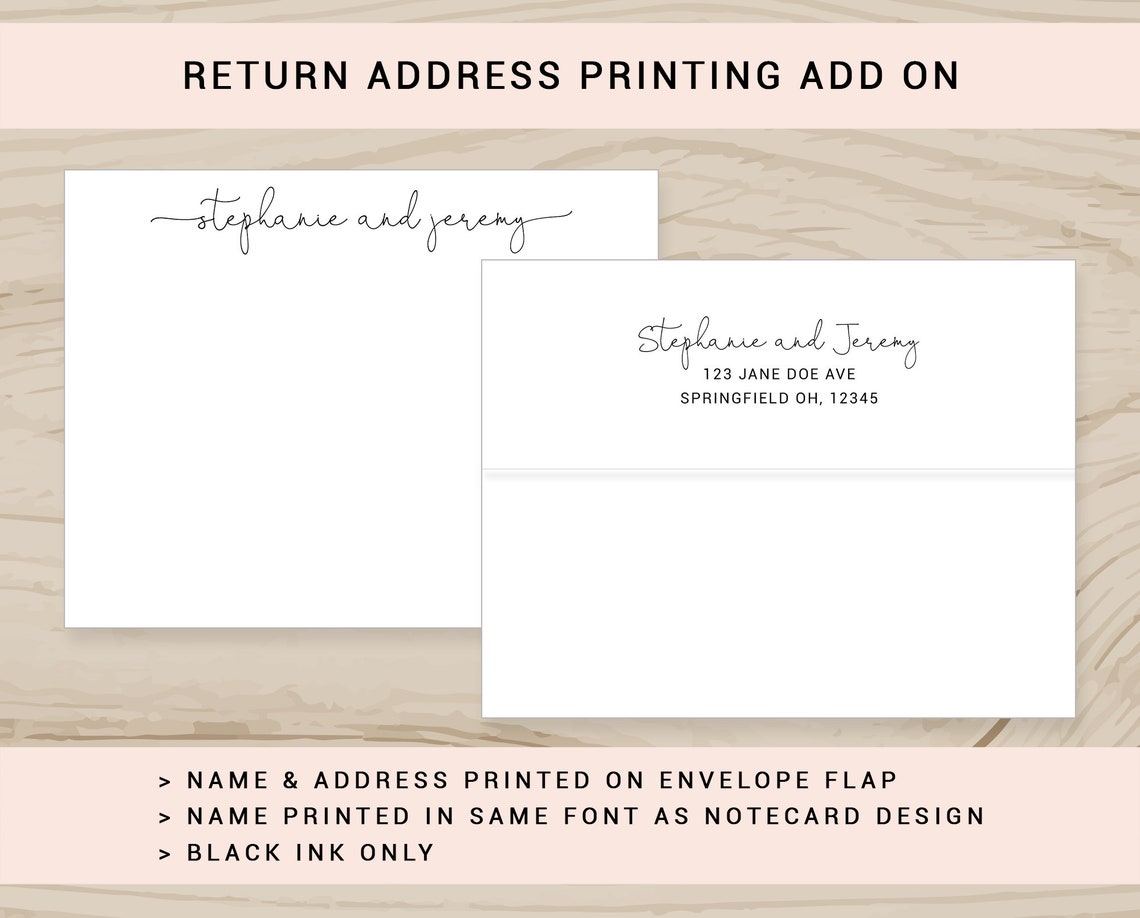 Script Personalized Cards Set for Couples Flat Notecards - Etsy