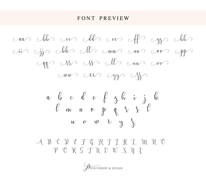 Personalized Calligraphy Stationary, Custom Thank You Note Card With ...