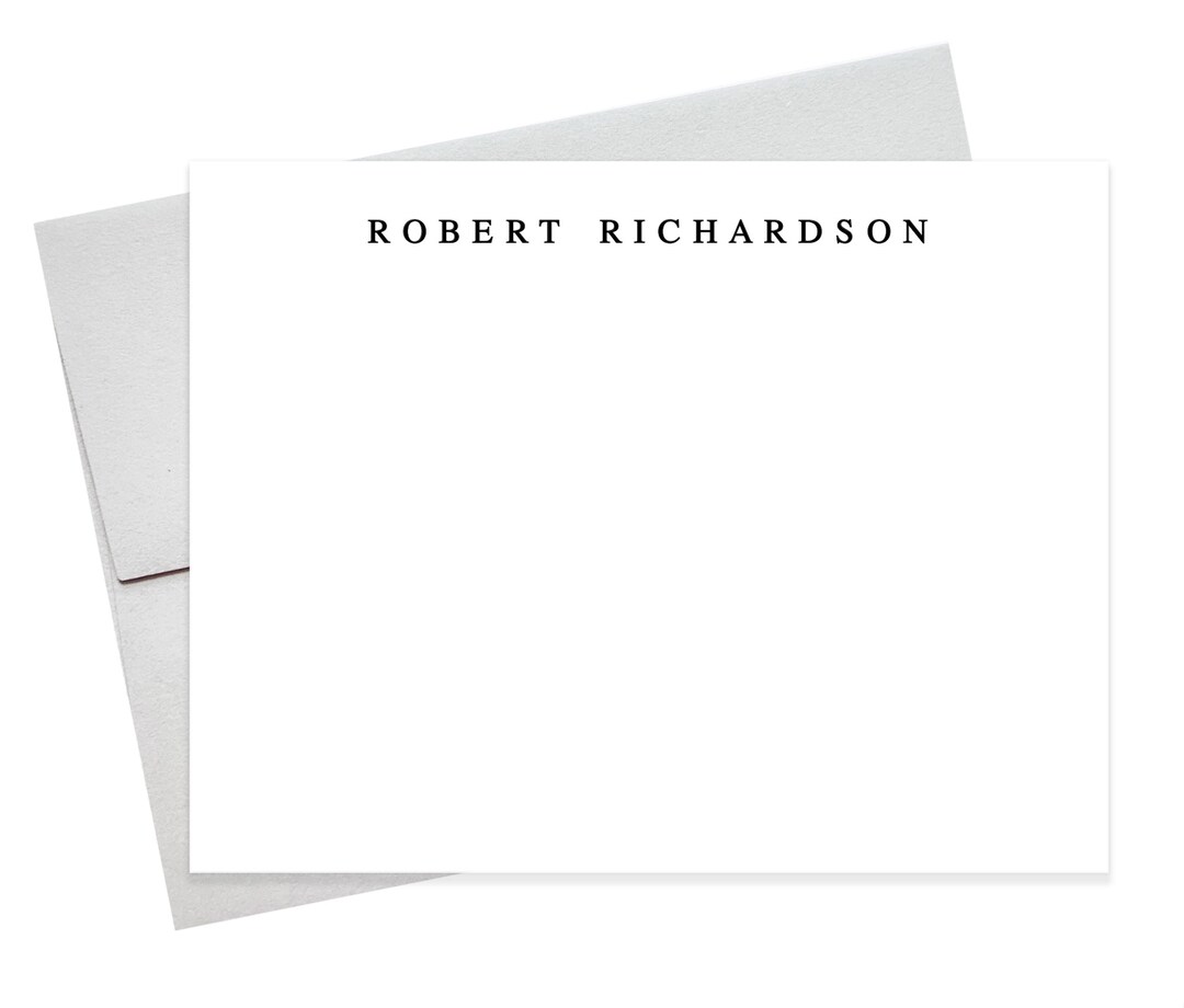 Modern Stationary, Personalized Stationery for Men for Women ...