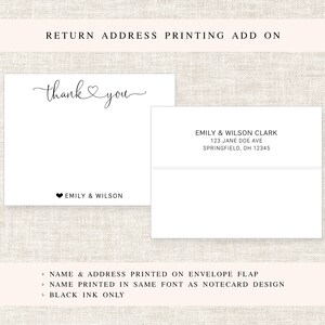 Personalized Thank You Stationery Set for Notes With Envelopes, Elegant ...